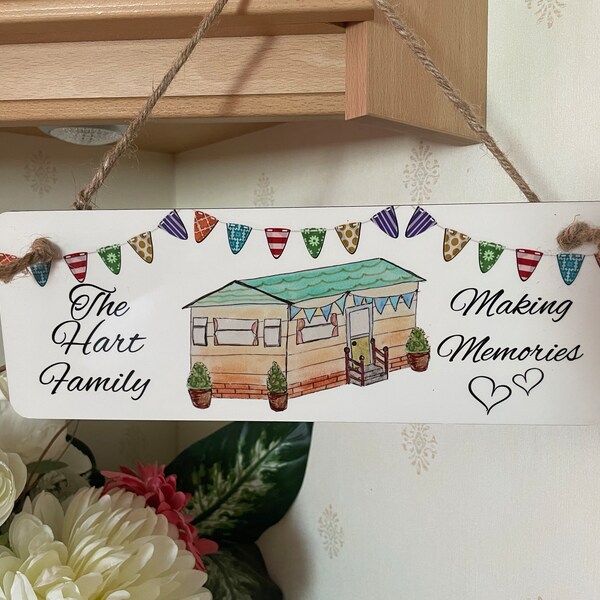 Campervan Sign, Motorhome Happy Home, Campervan Gift, Caravan ...
