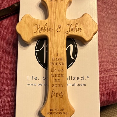 Our Wedding Day Personalized Wood Cross, Gifts for Wedding, Religious ...