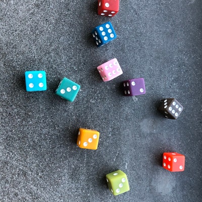 Set of 10 Colored Dice, Solid Dice, Standard 16mm, Extra Board Game ...