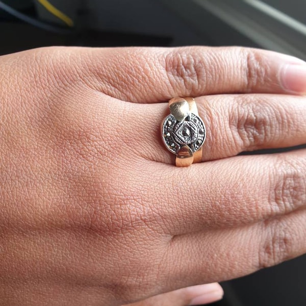 Century-old Vintage Ring, Gold Ring, Sterling Silver Ring Antique Ring ...