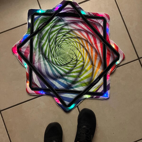 Trippy Squid Flowstar - "v2.0" UV Reactive Sacred Geometry Purple/pink ...