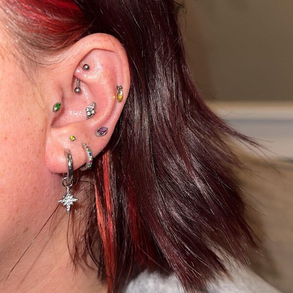 16g Cross Medusa Piercing Medieval Cross Lippy Loop Labret Lip Ring ...