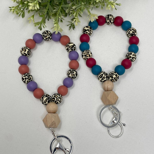 Boho Wristlet Keychain, Beaded Keychain Bracelet for Women, Cute Beaded ...