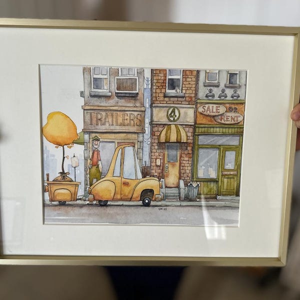 Watercolor PRINT- Gary Frederick. Line and Wash. 5/25. 8"x 10 ...