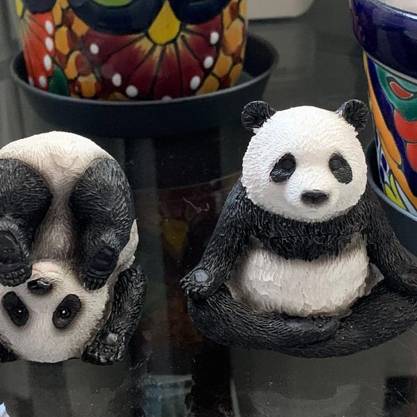 Miniature Zen Garden Meditating Tree Frog on Rock With Om Symbol ...