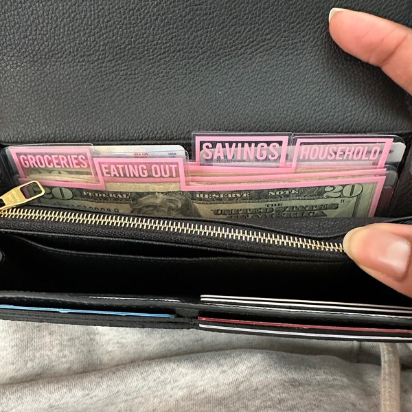 Wallet Cash Envelope Budget Wallet Envelopes Cash Wallet Tabbed Cash ...