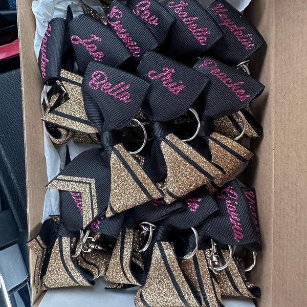 Lettering in Cheer Cheer Bow collegiate Style - Etsy
