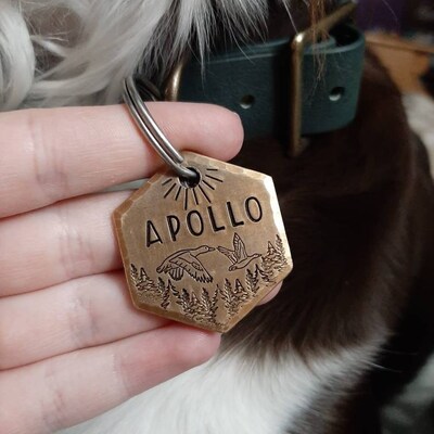 Goose Dog Tag, Dog Tags for Dogs, Pet Id Tag, Personalized, Custom ID ...