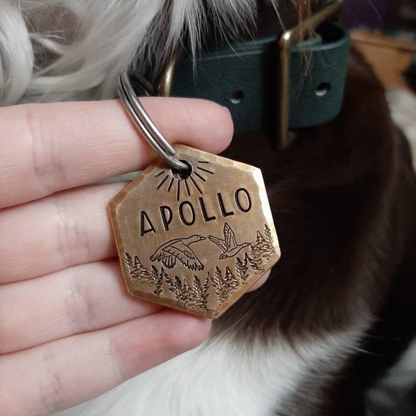 Goose Dog Tag, Dog Tags for Dogs, Pet Id Tag, Personalized, Custom ID ...
