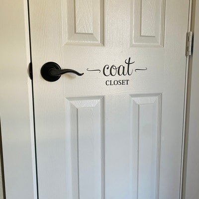 Coat Closet Decal, Foyer Closet Vinyl Decal, Home Decor Sticker Quote ...