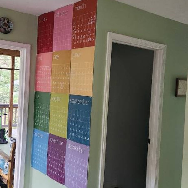 Reusable Large Wall Calendar 16 X 20 Inches | Undated | Erasable Paper ...