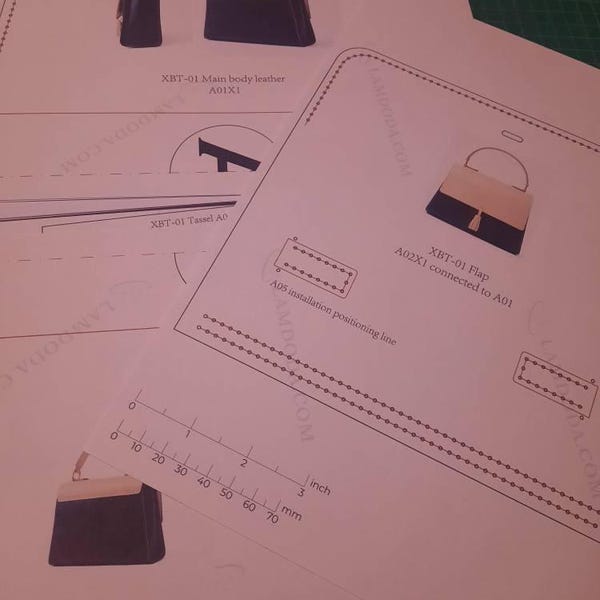 DIY Leather Origami Crane, PDF Pattern for Leather Crane, Hanging ...