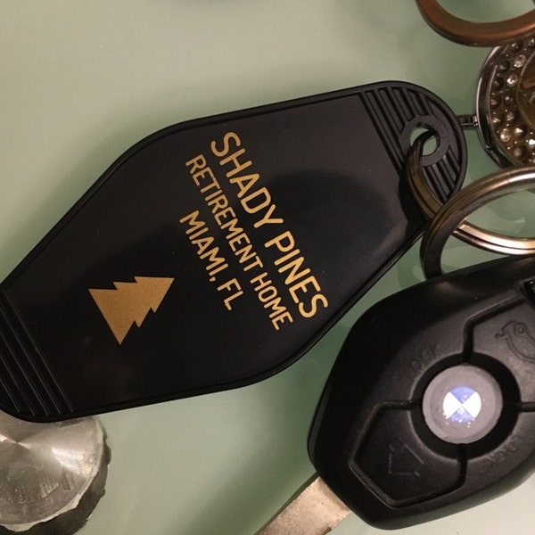 Shady Pines Black Key Tag - Golden Girls Keychain - Etsy