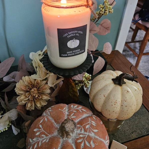 Fall Candle / Fall Decor / Rustic Decor / Farmhouse Decor Pure Soy ...