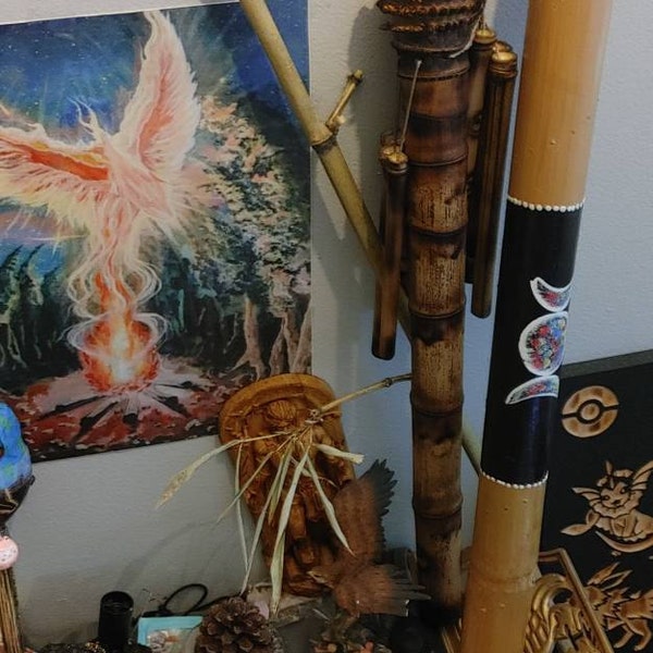 Action Mobile, Kinetic Art Sculpture of Natural Bamboo, Made in USA for ...