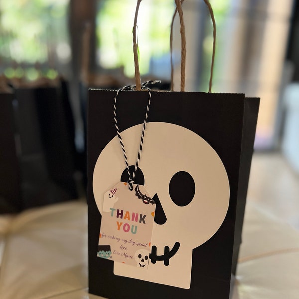 Halloween Party Favor Bags: Ghost & Skull Treat Bags - Etsy