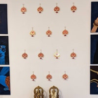 Buy Pack of 10 Beautiful Trending Lotus Hangings for Home Decor, Puja ...