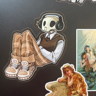 Aesthetic Skeleton Waterproof Stickers - Etsy