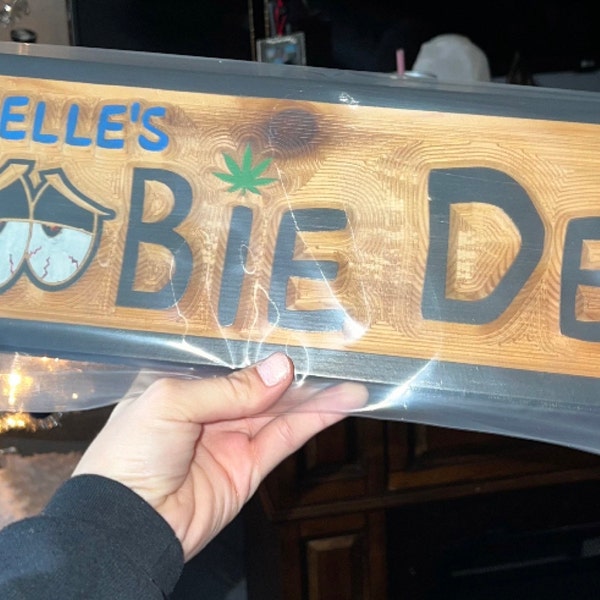 Personalized Doobie Den Sign Gift for Stoner / Unique Weed Smoker Man ...