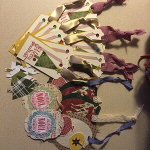 8 Cute Handmade Holiday Gift Tags Puppy Dogs on Sled with | Etsy