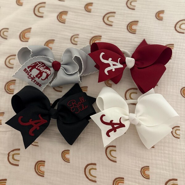 Alabama Hairbow - Elephant Hair Bow- Collegiate Hair Bow- School Bow ...
