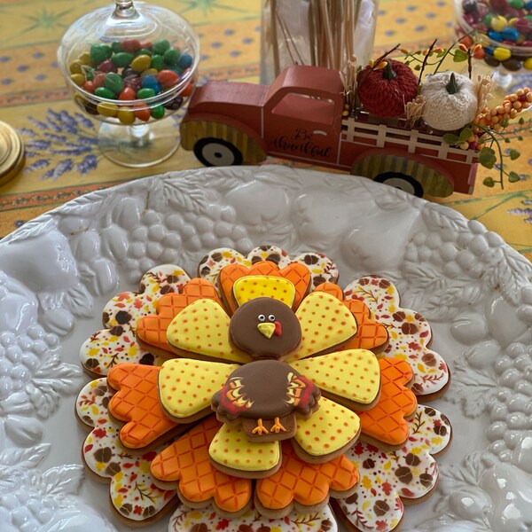 Thanksgiving Turkey Cookie Platter: 22 Holiday Cookies - Etsy