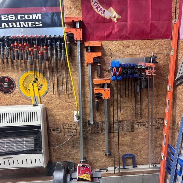 Parallel Clamp Wall Mount | Each Rack Holds 3 Clamps | Bessy | Pony ...