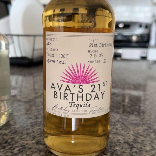 Custom Tequila Label: Personalized Party Stickers, Mini & Standard ...