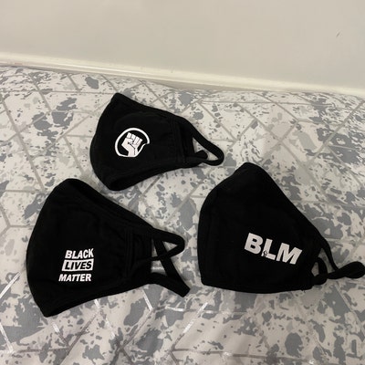 BLM Reusable Cloth Face Mask Covering, Black Lives Matter Slogan Logo 2 ...