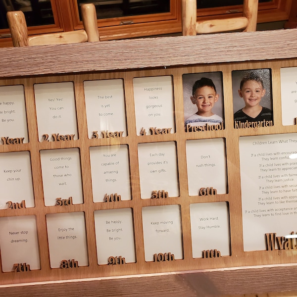 School Years Picture Frame - Full 18 Years - Year 1 to Grad ...
