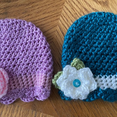 Flower Hat Pattern Crochet Pattern Easy Crochet Baby Hat Pattern ...