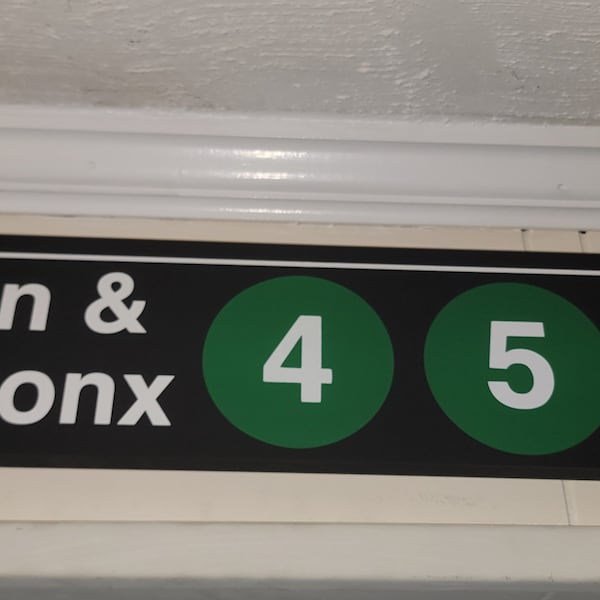 Uptown & the Bronx 4-5-6 Trains - New York City Subway Sign - Wood Sign ...