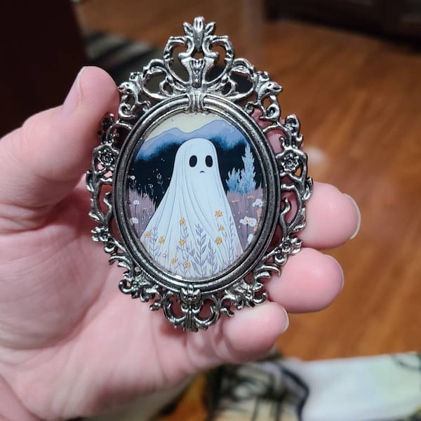 Tiny Baroque Framed Floral Ghost Portrait 2x3 Inches - Etsy
