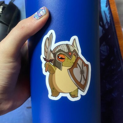 Paladin Frog Sticker Paladin Class Sticker Dice Sticker - Etsy