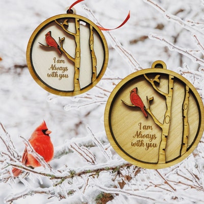 LASER CUT FILE Cardinal Ornament Svg File - Etsy