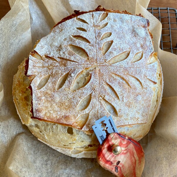 Handmade Wooden Sourdough Bread Dough Scoring Lame, Retractable ...