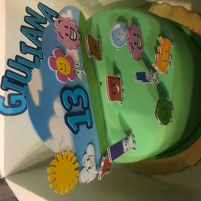 BFDI Theme Battle for Dream Island Cake Topper - Etsy