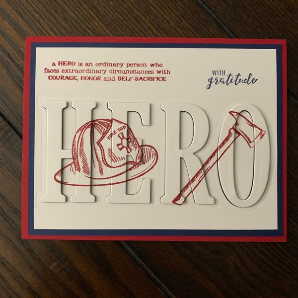Handmade First Responder Appreciation Card | Hero Collection - Etsy