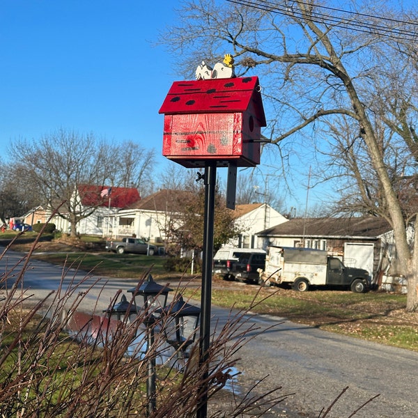 Snoopy Woodstock Mailbox Fence Line Topper Top Large Outdoor Decoration ...