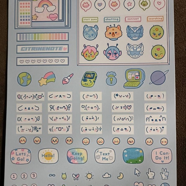 100 Mini Deco Sticker Collection Webcore Stickers Journal Diary ...