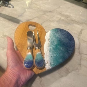 Resin Keychain, Ocean Resin Art, Beach Keychain, Wood Keychain, Custom ...