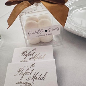 Personalized Perfect Match With Leaves Wedding Matchbook Wedding Favor ...