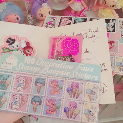100 DECORATIVE BOOPSIE STAMP Stickers Custom Kitschy Cute - Etsy