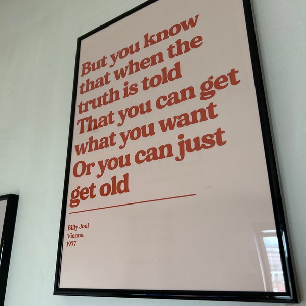 Custom Song Lyric Print Music Poster Wall Art A5 A4 A3 Typographic ...