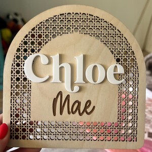 Baby Birth Announcement Sign, Boho Baby Arch Name Sign, Boho Birth ...