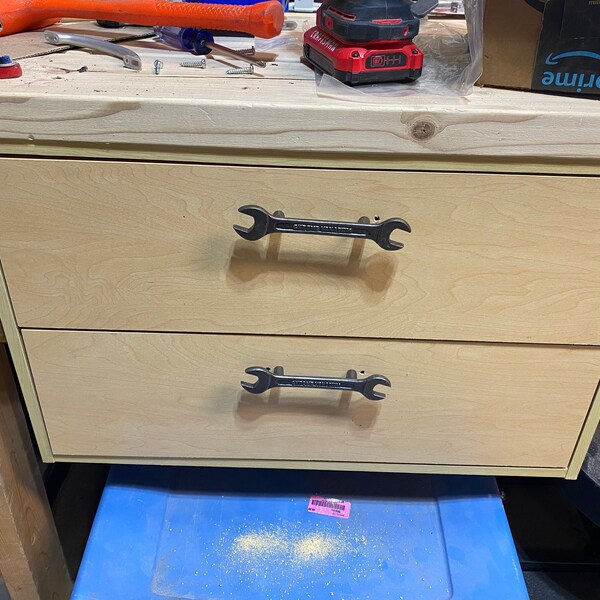 Wrench Drawer Pulls, Retro Silver Drawer Pulls, Man Cave Tool Handles ...