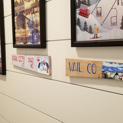 6 Pc Directional Sign Set Illustrated Signpost Mile Markers - Etsy