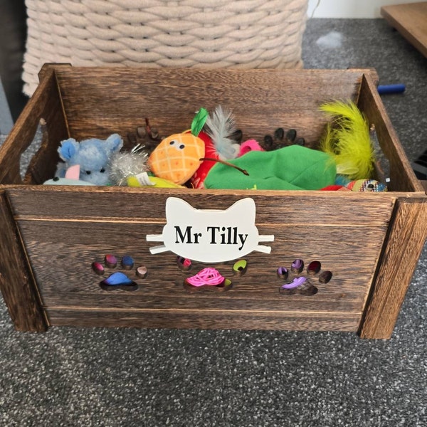 Personalised Toy Box With Lid Dog Box Gift Box Dog Crate Dog Treat ...