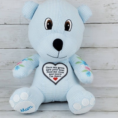 Custom Memory Bear Teddy Bear From Loved Ones Clothing Remembrance Bear ...
