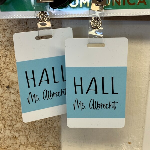 Color Block Acrylic Classroom Hall Passes - Etsy